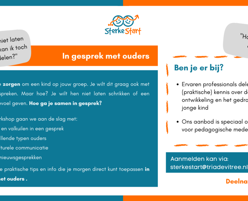 Workshops – Sterke Start Almere